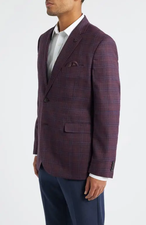 Johnston & Murphy Windowpane Plaid Wool Sport Coat