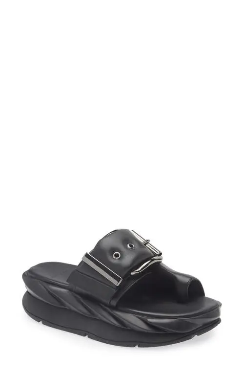 4CCCCEES Mellow Glow Toe Loop Platform Sandal - Gun Metal