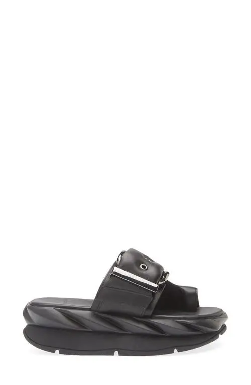 4CCCCEES Mellow Glow Toe Loop Platform Sandal - Gun Metal