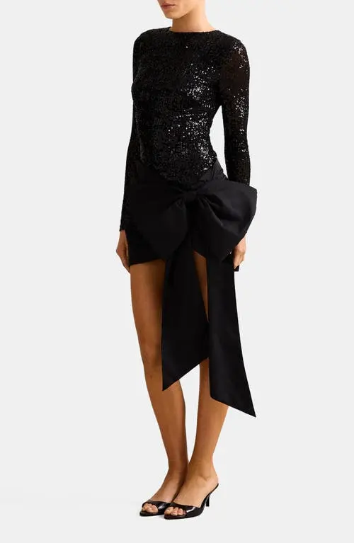 EVER NEW Sequin Bow Mini Dress
