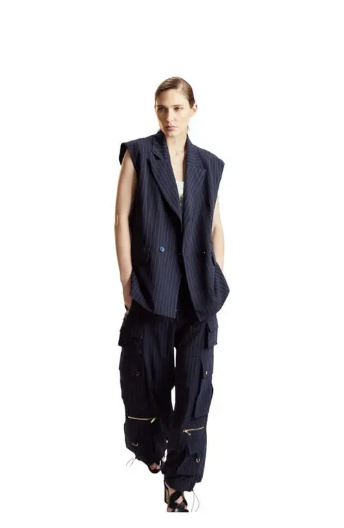 Cynthia Rowley Oversized Double Breasted Vest
