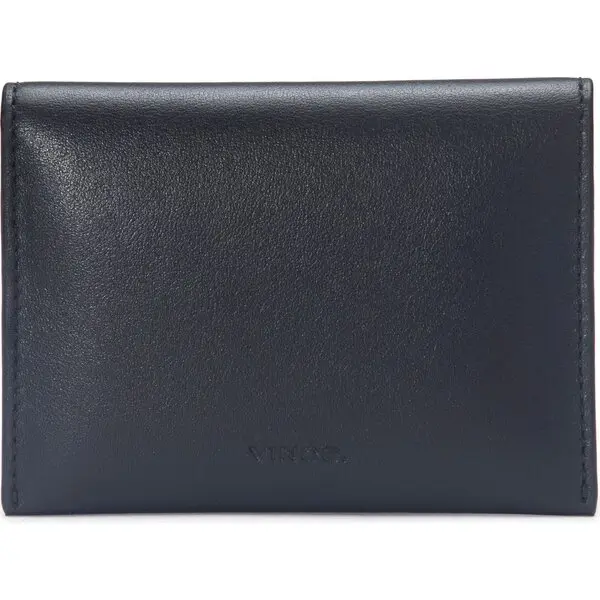 Vince Nappa Leather Bifold Card Case - Black