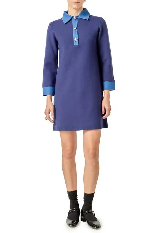 English Factory Mixed Media Knit Dress