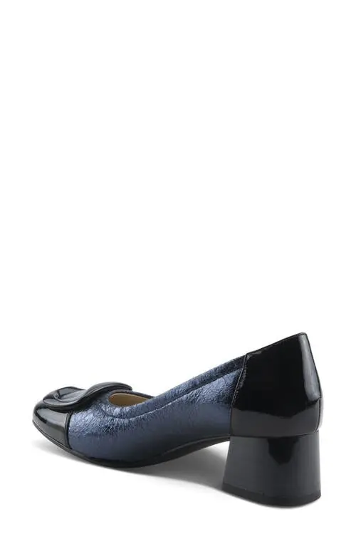 SPRING STEP SHOES Two-tone Cap Toe Pumps - Navy Metallic