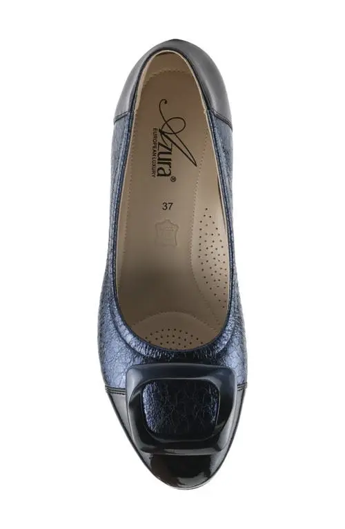 SPRING STEP SHOES Two-tone Cap Toe Pumps - Navy Metallic