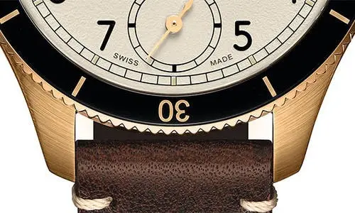 Hamilton Khaki Aviation Pilot Pioneer Bronze Leather Strap Watch