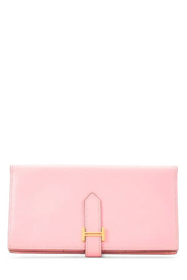 Hermès Bearn Soufflet Wallet - Pink