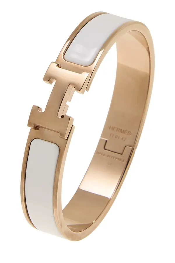 Hermès Clic Clac H Bangle - White