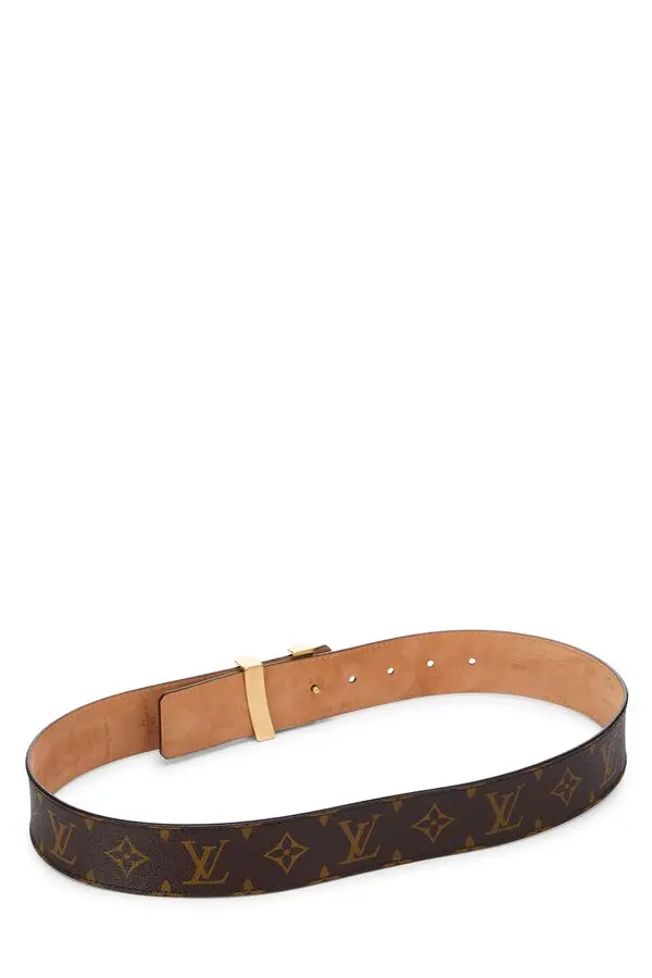 LOUIS VUITTON Monogram Initiales Ceinture 80