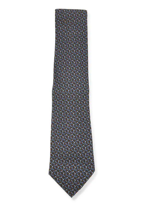 Hermès Printed Silk Necktie - Multi