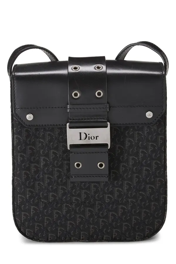 Dior Street Chic Diorissimo Canvas Shoulder Bag - Black