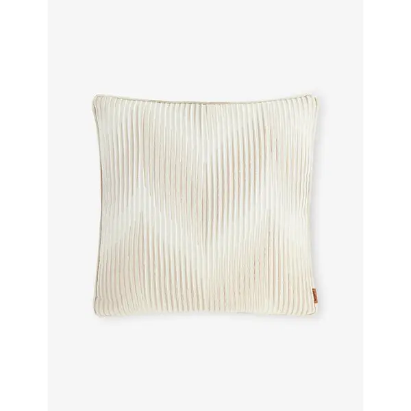 Missoni Ande Faded Zigzag-pattern Woven Cushion 40cm X 40cm - Natural