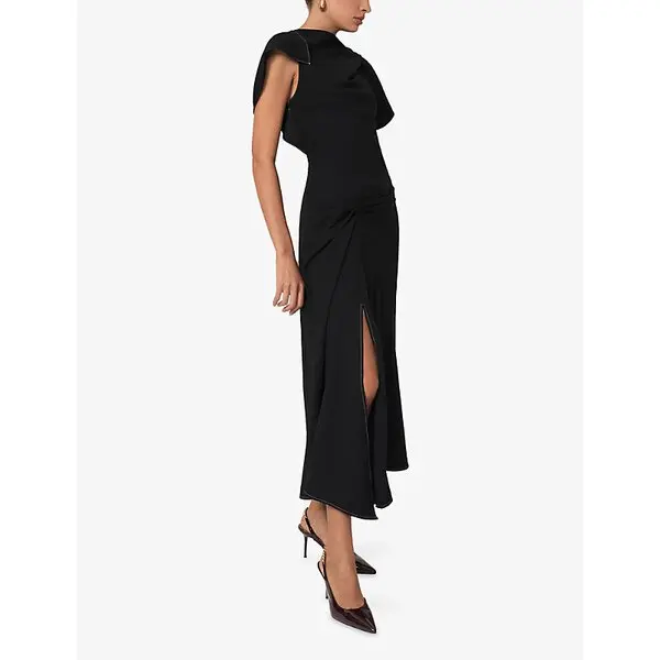 knee length dresses for ladies Saskia Satin Midi Dress main image 0