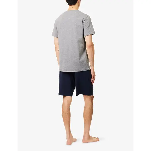 Emporio Armani Logo-print Regular-fit Stretch Cotton-jersey Pyjamas