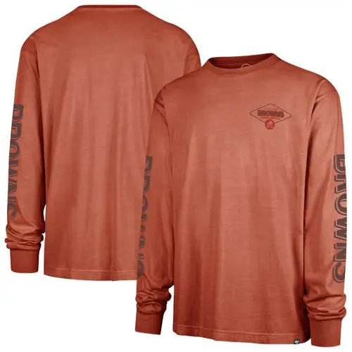 '47 Cleveland Browns Cairn Ravine Foundation Throwback Long Sleeve T-shirt - Orange