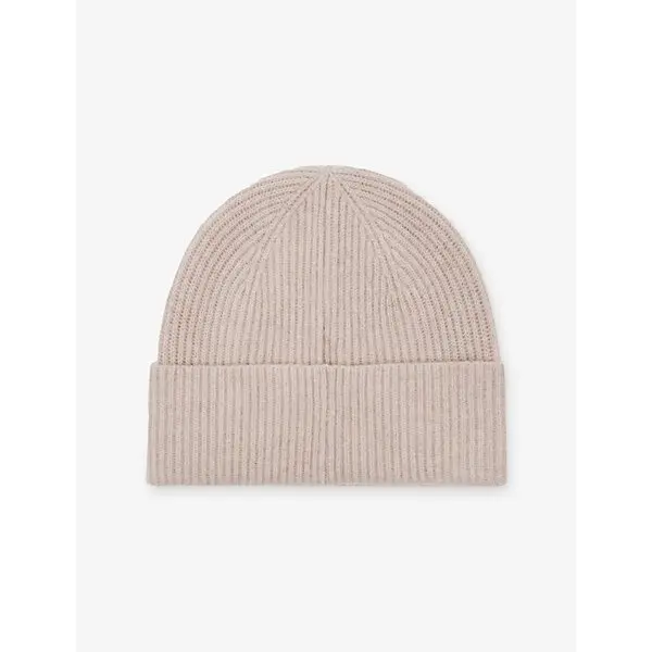 REISS Merino-wool Beanie - Light Oatmeal Melange
