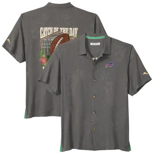 Tommy Bahama Buffalo Bills Catch Of The Day Islandzone Button-up Shirt - Gray