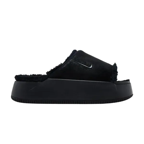 Nike Calm Elevation Fur Slide - Black