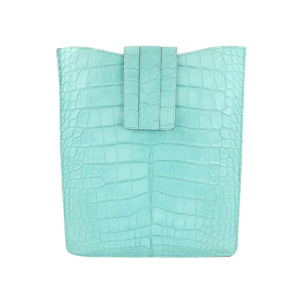 Gucci Vintage Ipad Crocodile Case - Green