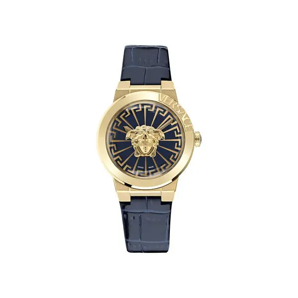 Versace Medusa Infinite Leather Watch - Gold