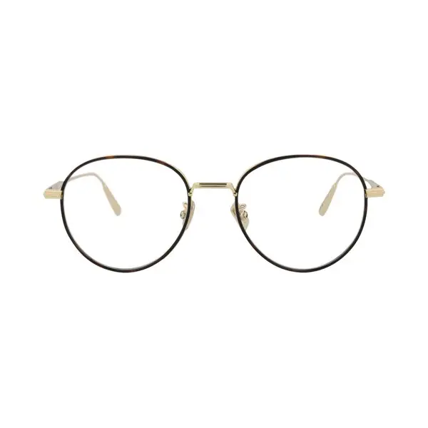 Dior Round Frame Optical Frames - Gold