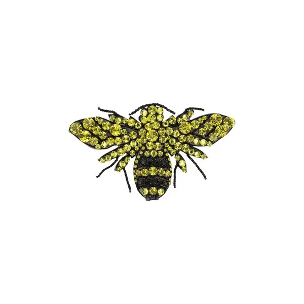 Gucci Crystal Embellished Bee Brooch - Gold
