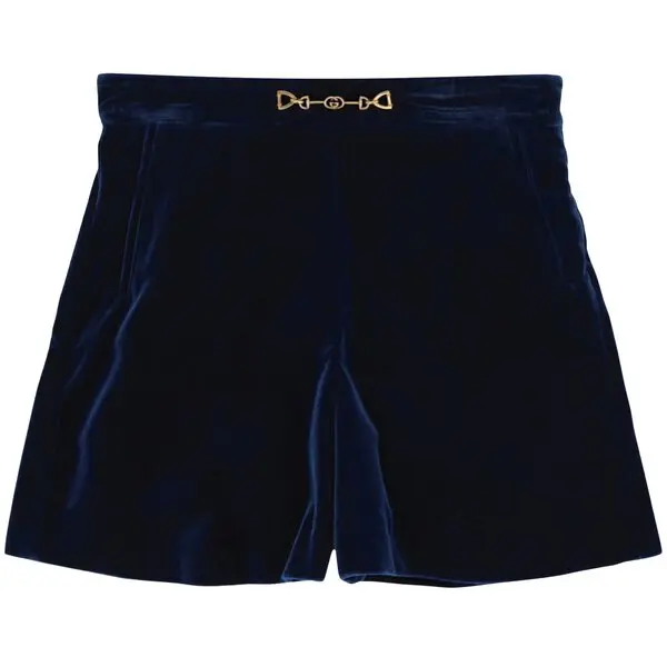 Gucci Horsebit Velvet Shorts