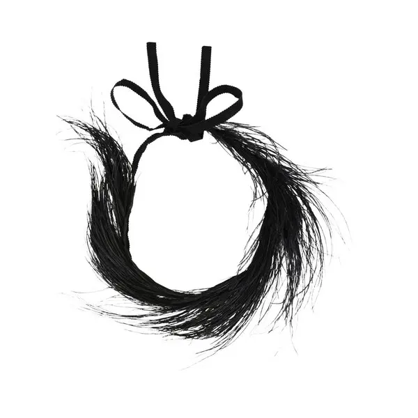 Gucci Ostrich Feather Choker Necklace - Black