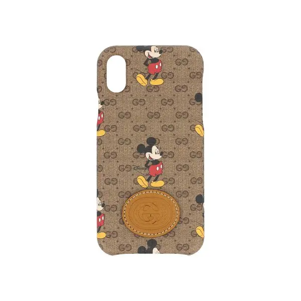 Gucci Gg Supreme Mickey Iphone X/xs Case - Brown