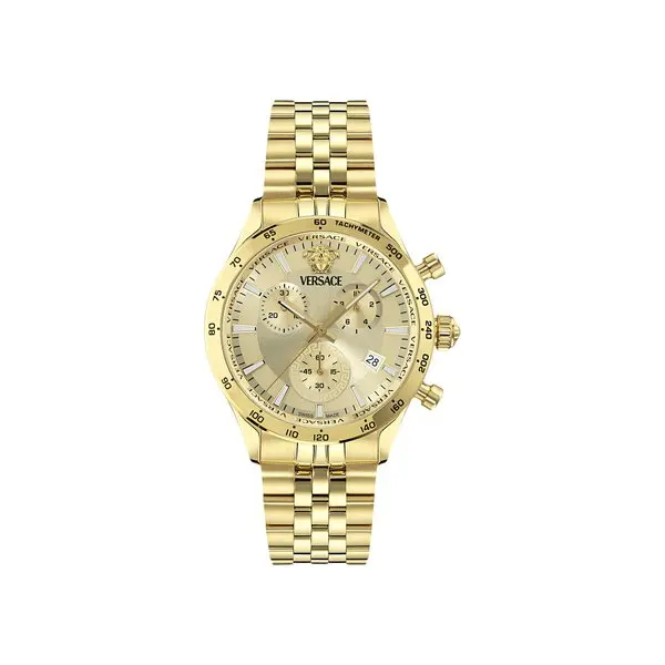 Versace Hellenyium Chrono Petite Bracelet Watch - Gold