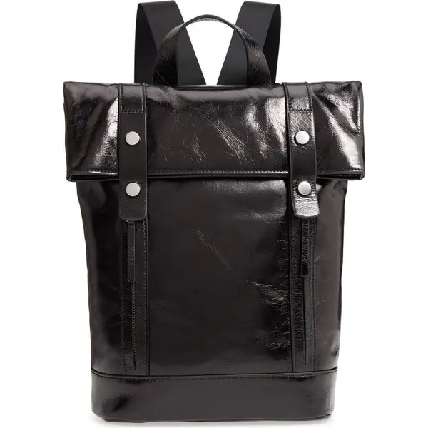 Treasure & Bond Remy Glazed Leather Backpack - Black