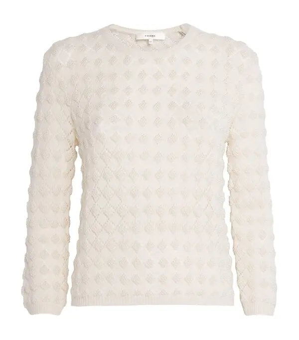 FRAME Cashmere Pearl Sweater - White