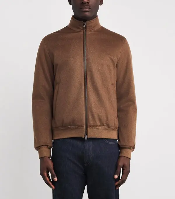 Agnona Cashmere High-neck Bomber Jacket