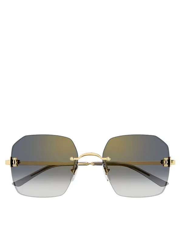 CARTIER Geometric Sunglasses, 55mm