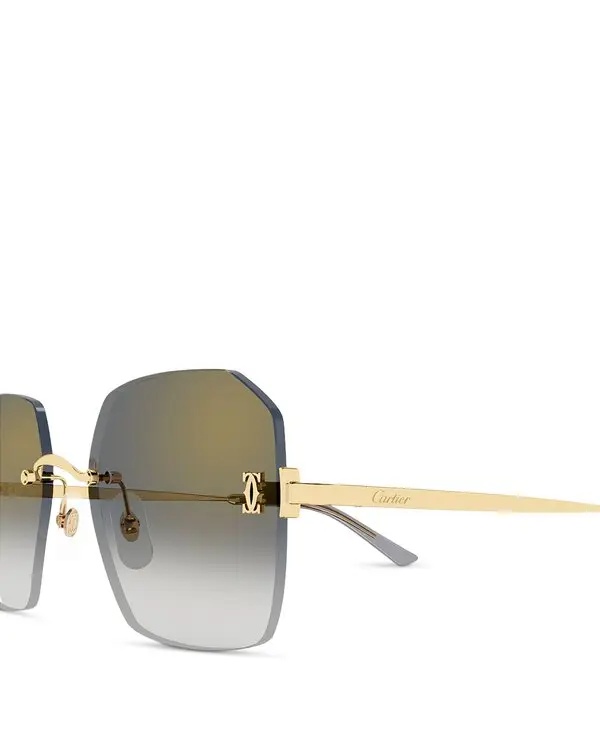 CARTIER Geometric Sunglasses, 55mm