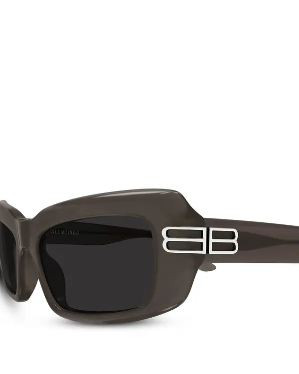 Balenciaga Rectangular Sunglasses, 57mm