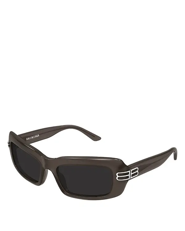Balenciaga Rectangular Sunglasses, 57mm - Gray