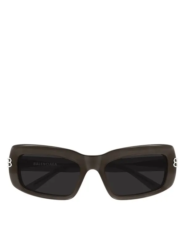 Balenciaga Rectangular Sunglasses, 57mm - Gray