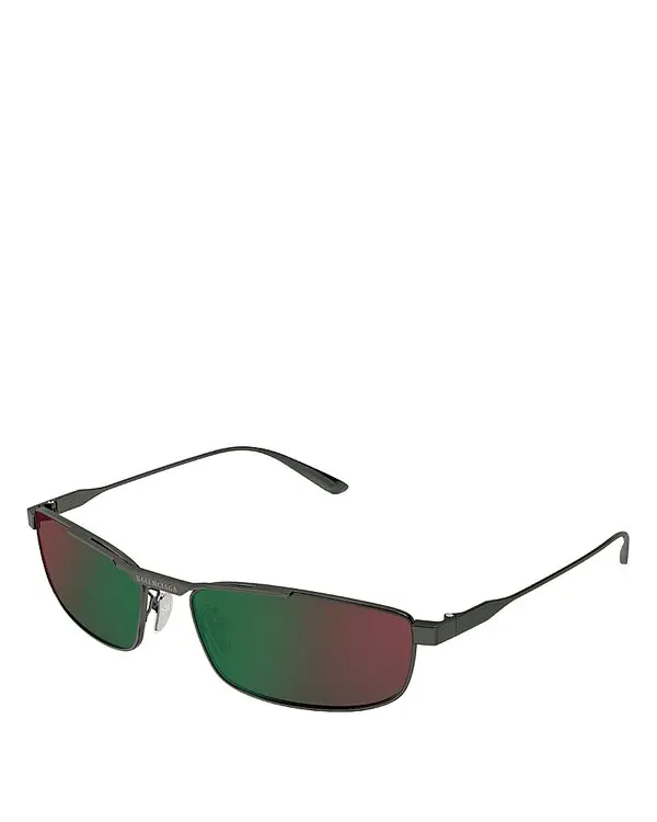 Balenciaga Rectangular Sunglasses, 61mm - Rutenium