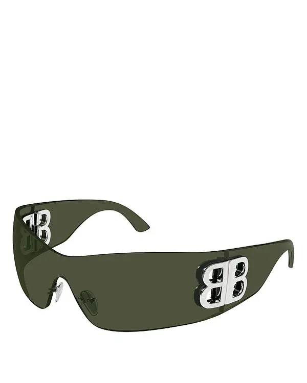 Balenciaga Mask Sunglasses, 99mm - Green