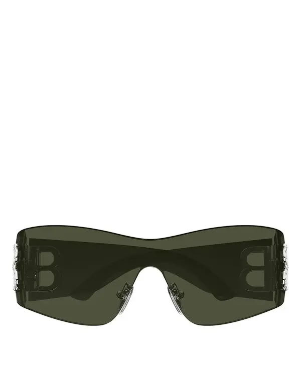 Balenciaga Mask Sunglasses, 99mm - Green