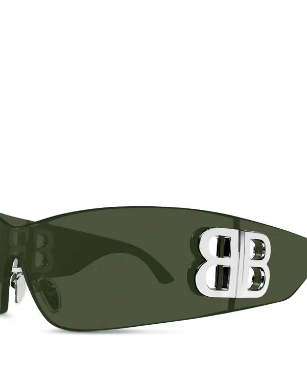 Balenciaga Mask Sunglasses, 99mm - Green