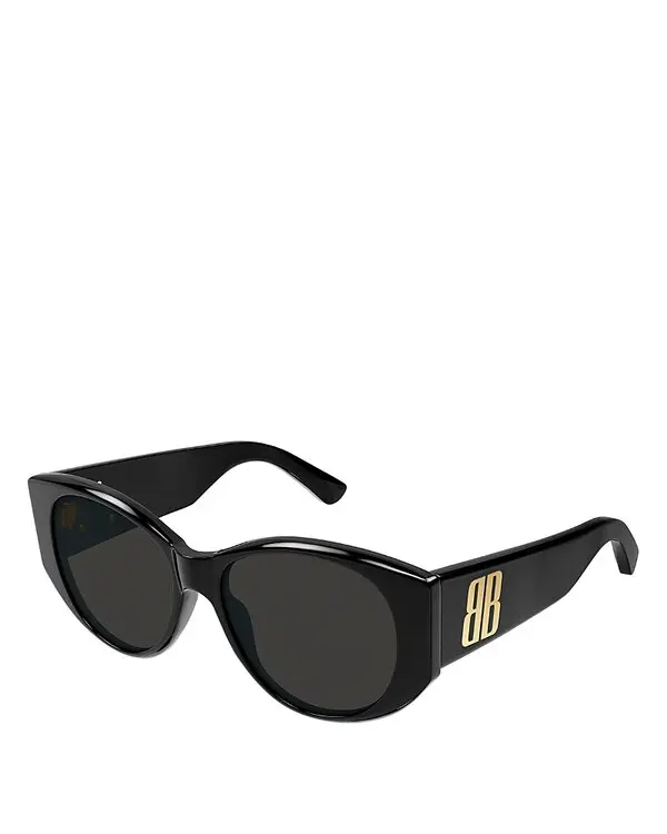 Balenciaga Round Frame Sunglasses - Black