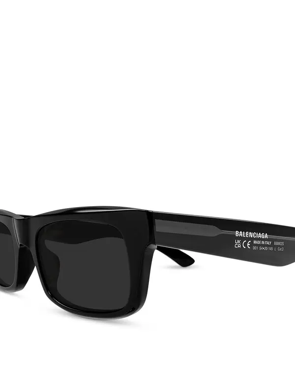 Balenciaga Rectangular Sunglasses, 54mm - Black