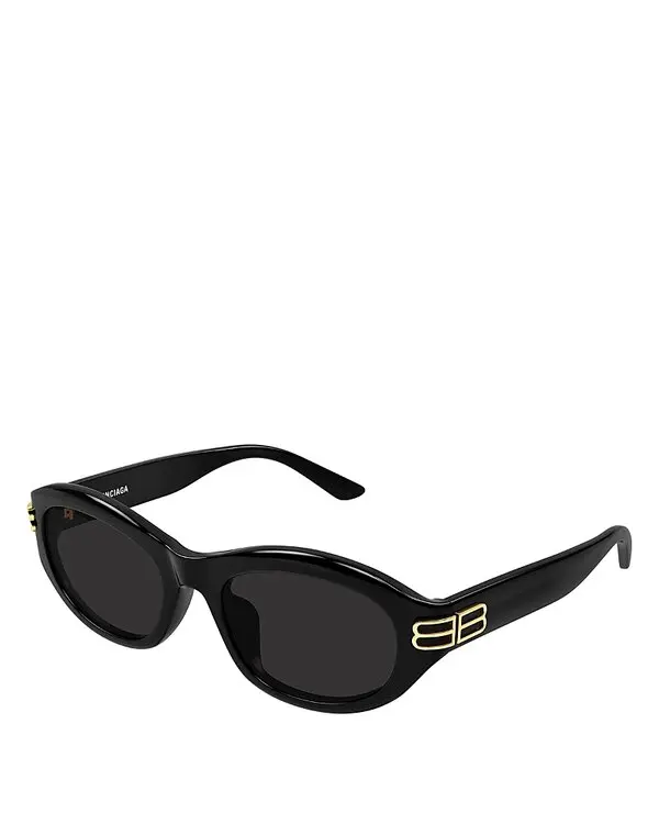 Balenciaga 55mm Oval Sunglasses - Black