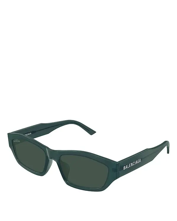 Balenciaga Rectangular Sunglasses, 57mm - Green