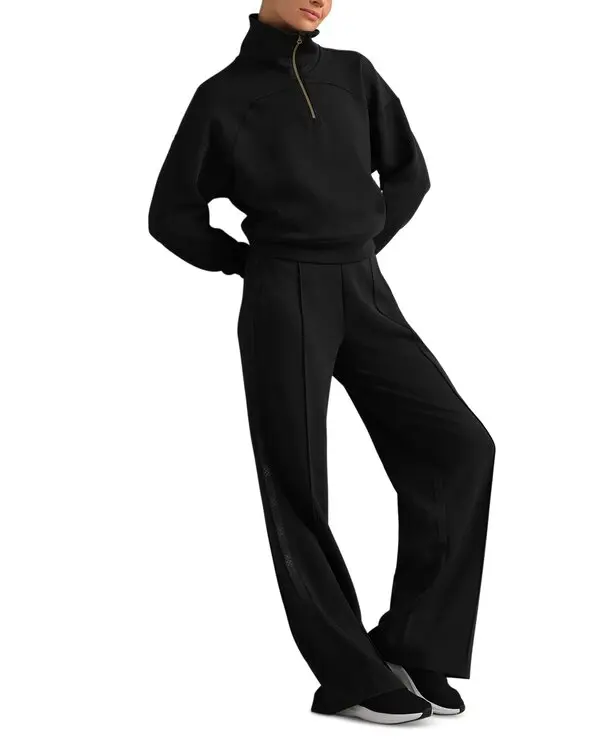 RHONE Dreamglow Half Zip Sweatshirt - Pure Black
