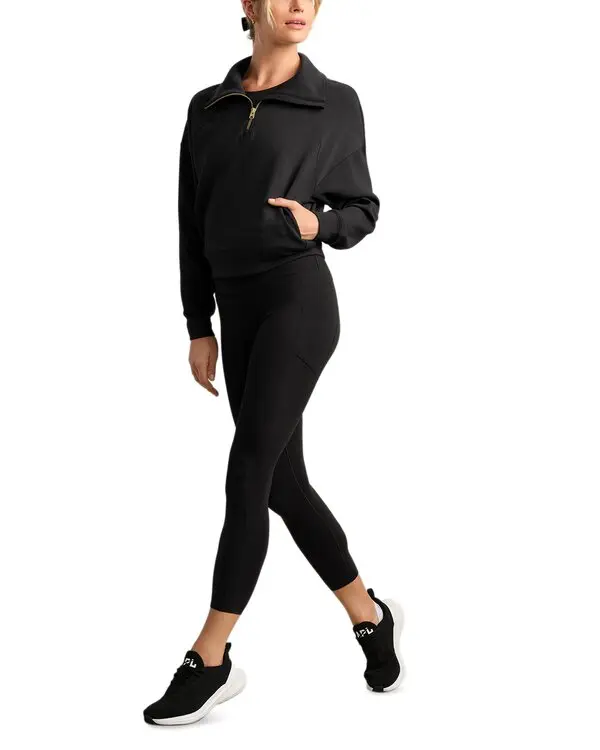 RHONE Dreamglow Half Zip Sweatshirt - Pure Black
