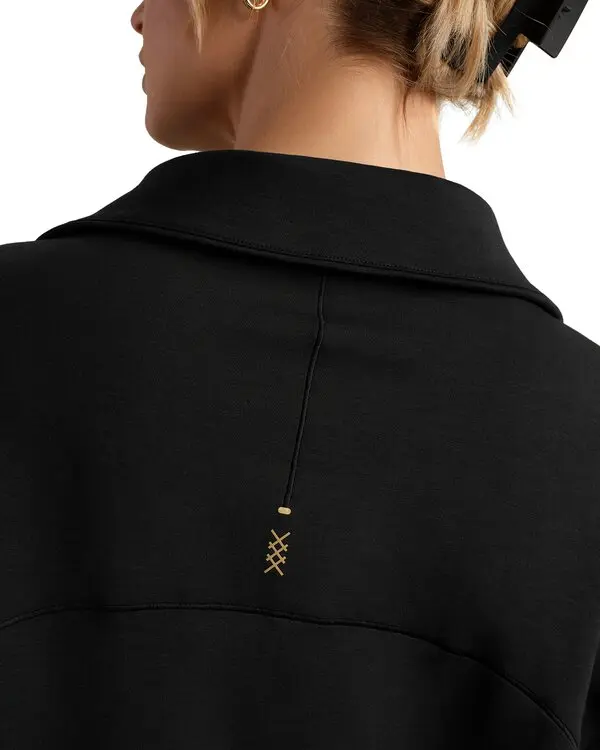 RHONE Dreamglow Half Zip Sweatshirt - Pure Black
