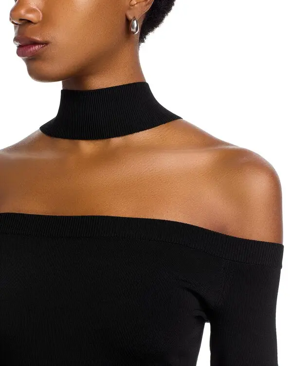 Simkhai Lila Cold Shoulder Top - Black